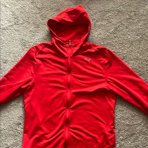 Puma | Jackets & Coats | Puma Mens Red Hooded Jacket | Poshmark